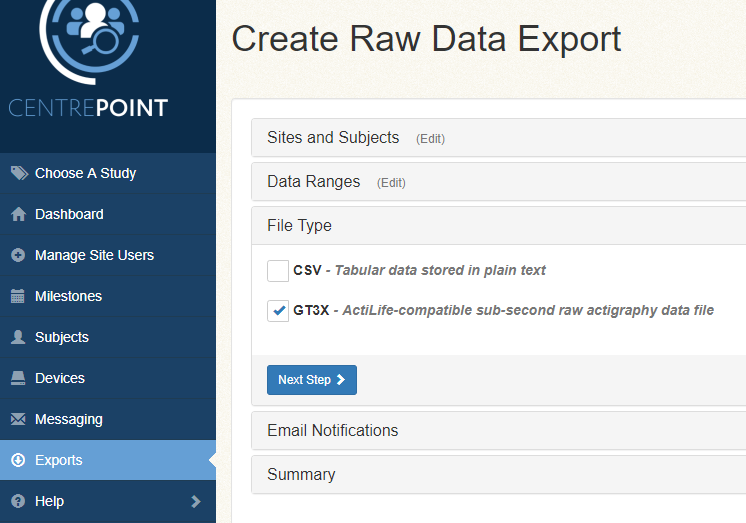 How can I use the data from my CentrePoint Insight Watch in ActiLife?