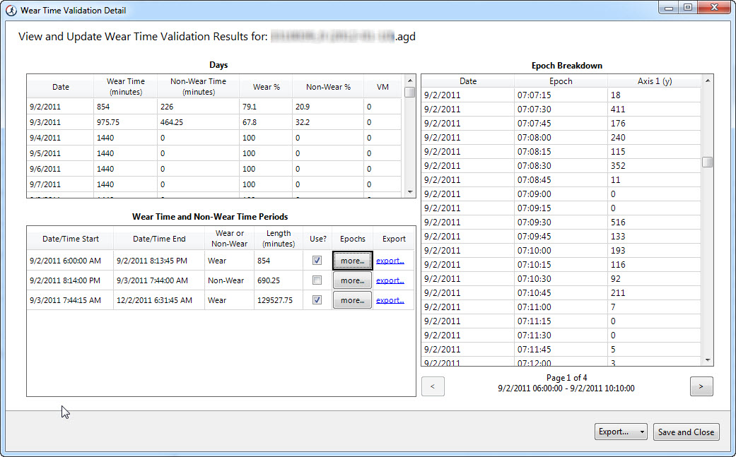What is the difference between the Wear Time Validation algorithms?