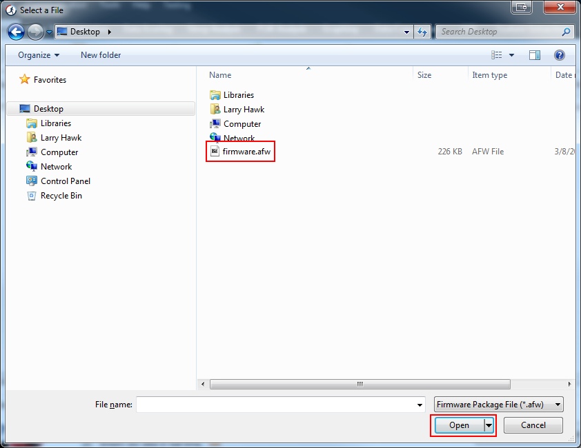 Manually Updating Device Firmware