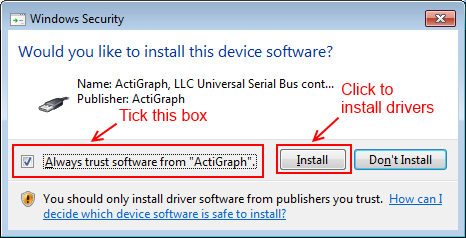 Installing/Reinstalling ActiLife 5.x/6.x